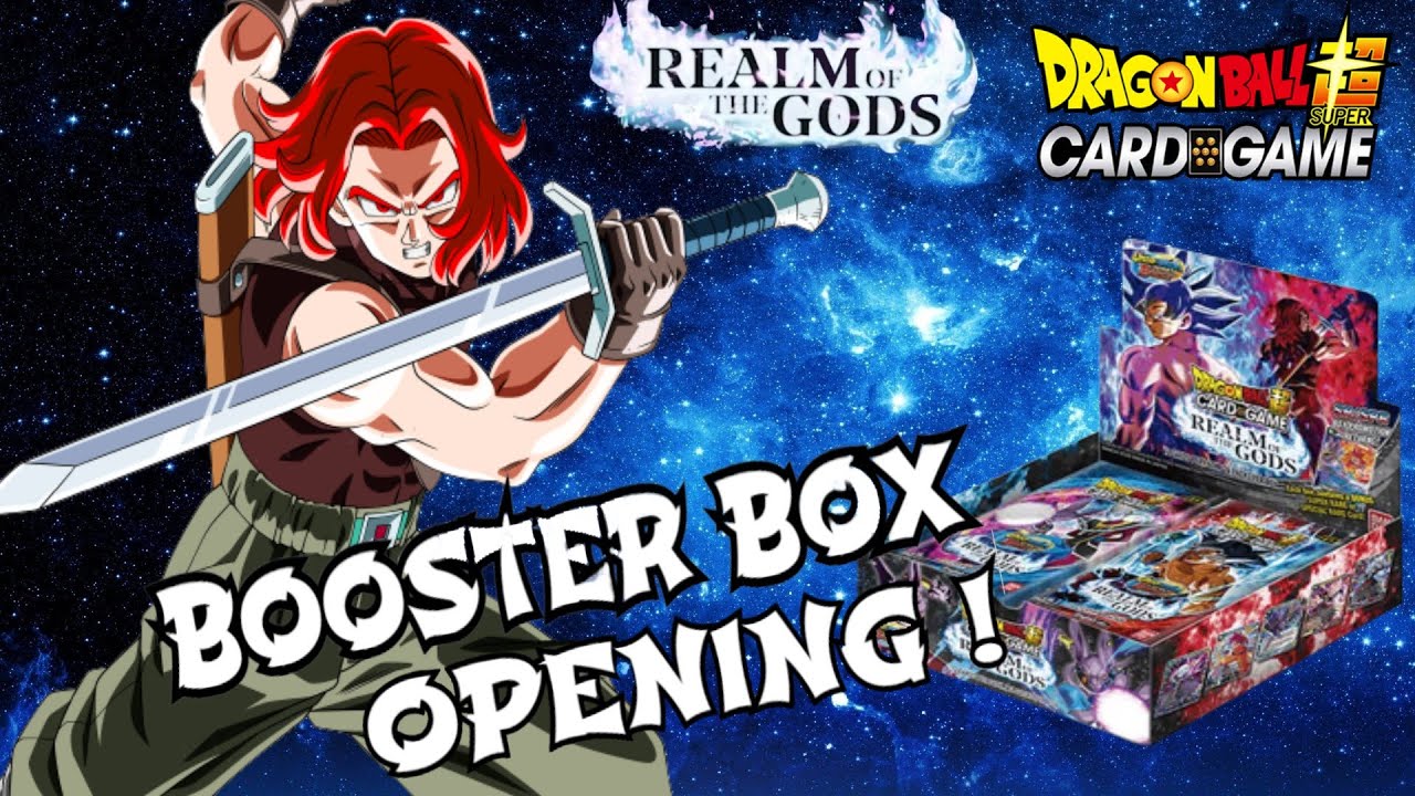 OPENING REALM OF THE GODS BOOSTER BOX DRAGON BALL SUPER CARD GAME - YouTube