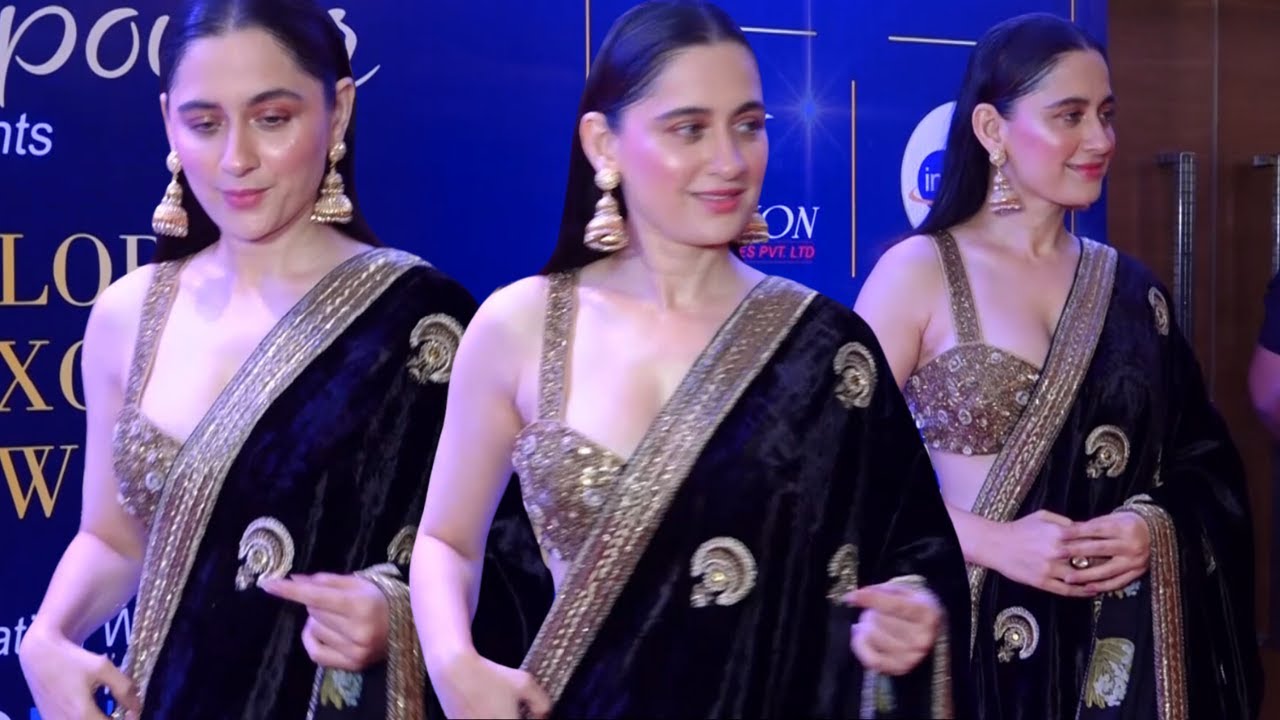 Sanjeeda Sheikh Looking Gorgeous In a Black Saree at Global Excellence Awards 2024 💃 - YouTube