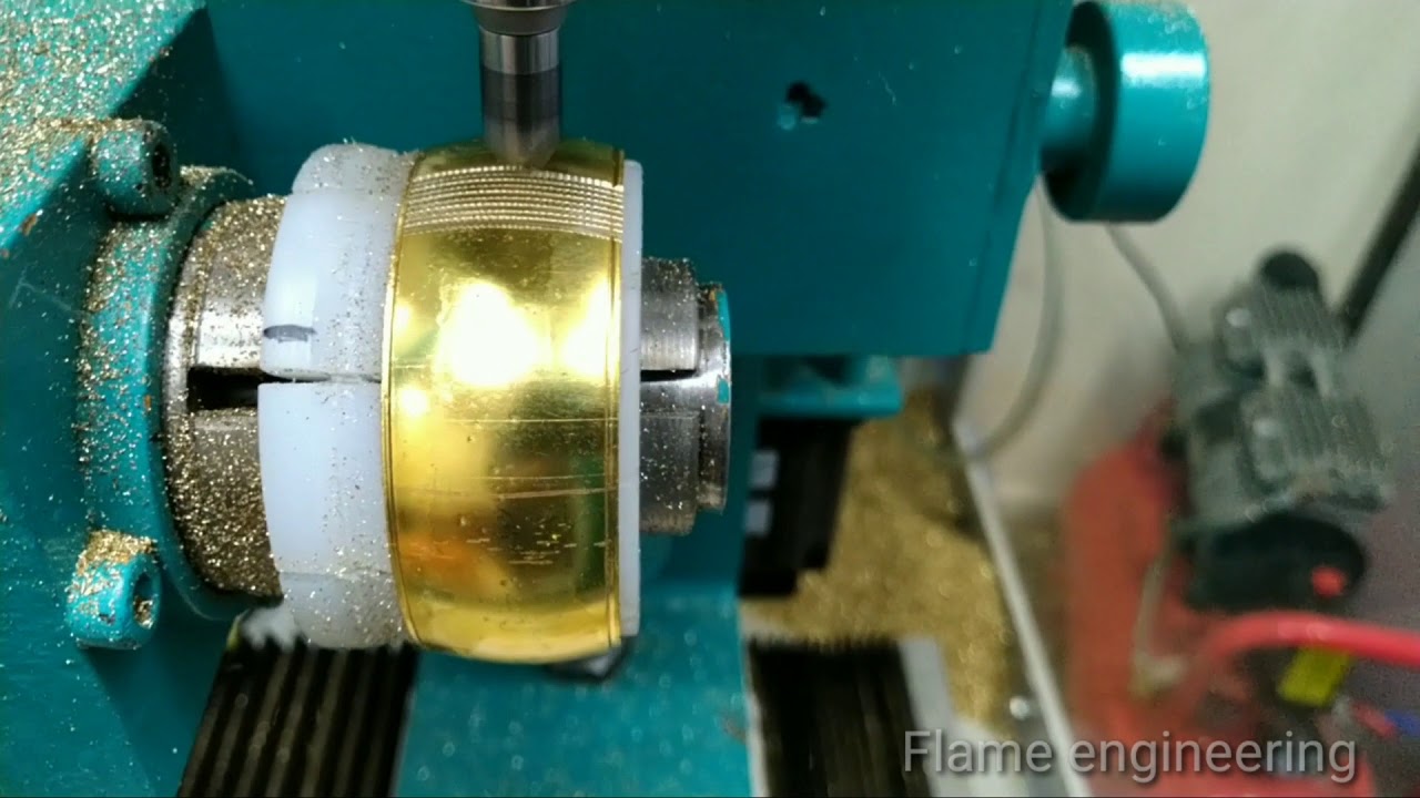 Vertical CNC brass bangle engraving machine | flame engineering - YouTube