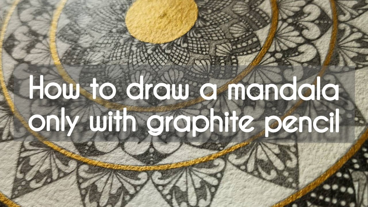 How to draw a mandala with only graphite pencil - YouTube