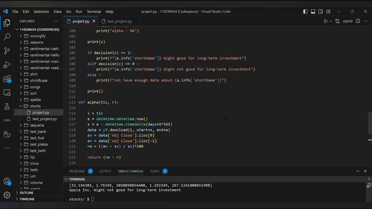 Stocks Cs50p Final Project Cs50p Programming With Python Youtube