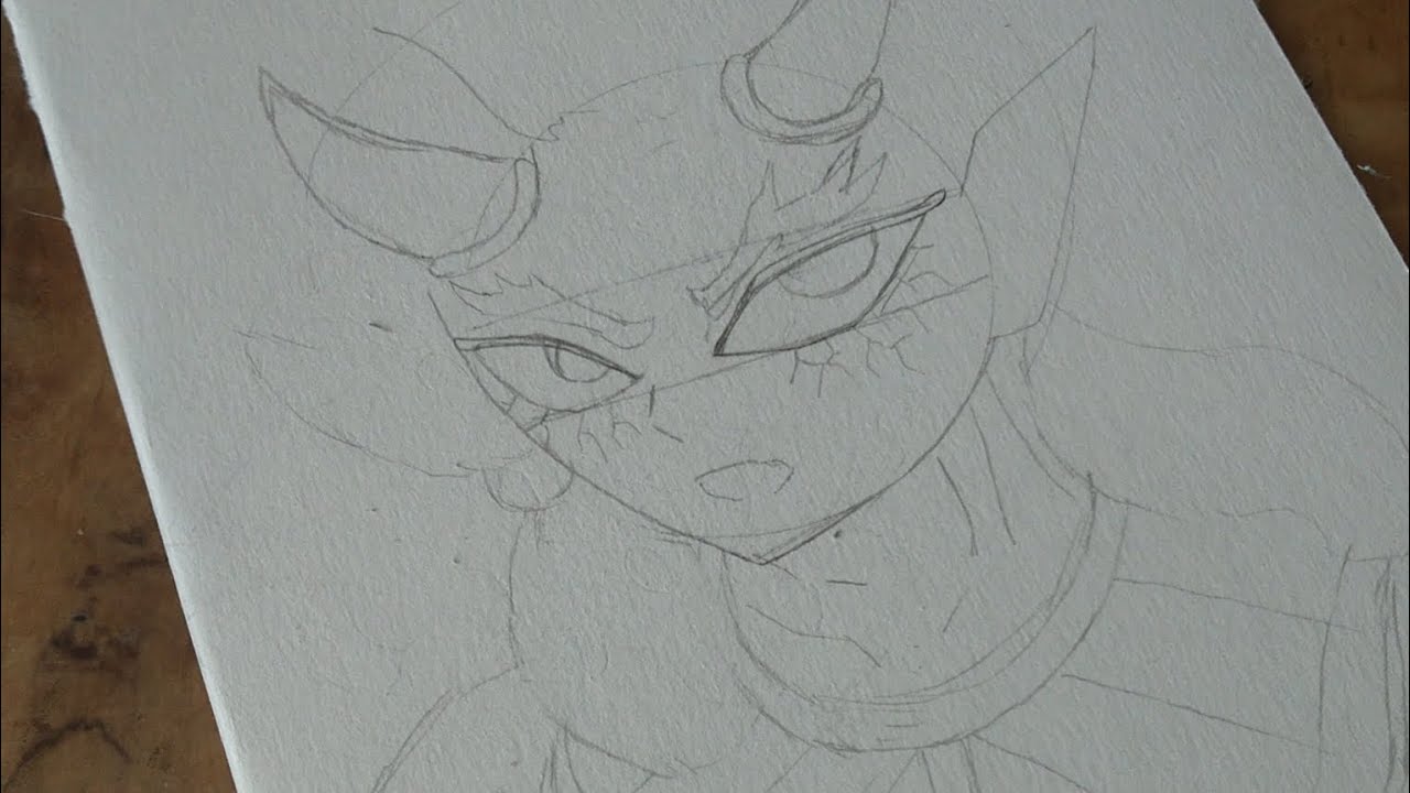 DRAWING HANTENGU DEMON SLAYER PART 01 - YouTube