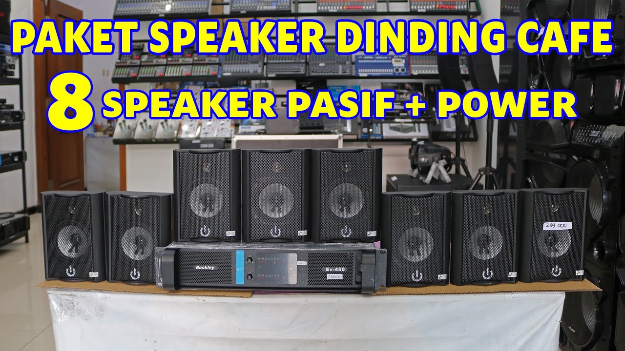 Paket speaker dinding buat cafe/restaurant 8 SPEAKER PASIF PLUS POWER ...