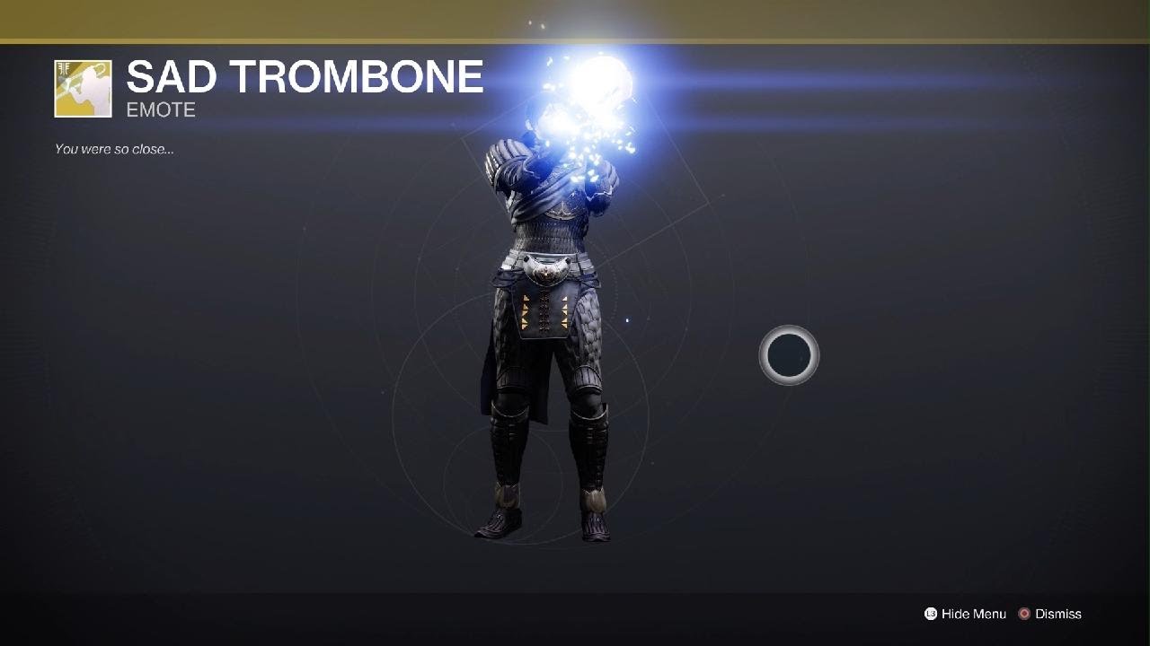 Destiny 2 - Sad Trombone Emote - YouTube