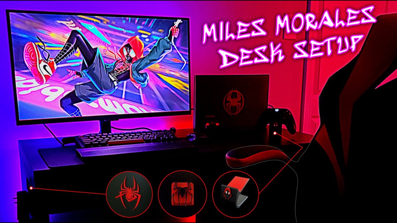 I Made A SPIDER-MAN MILES MORALES Themed Desk Setup | SPIDER-MAN ...