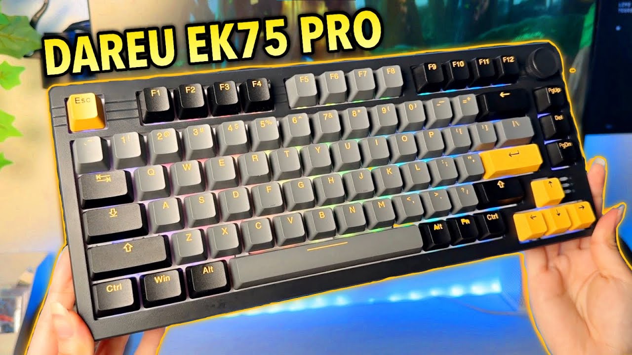 DAREU EK75 PRO 75% RGB Hotswap Mechanical Gaming Keyboard Review - YouTube