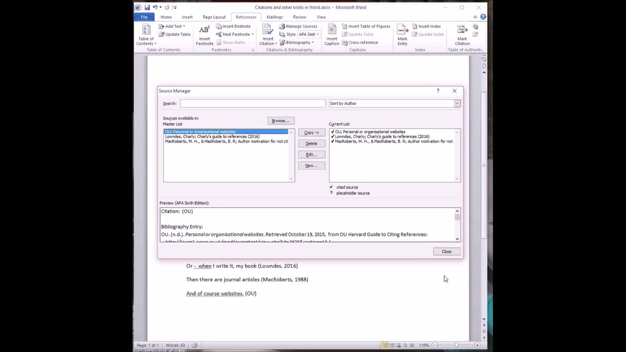 OU Assignments and Tricks in Word - YouTube