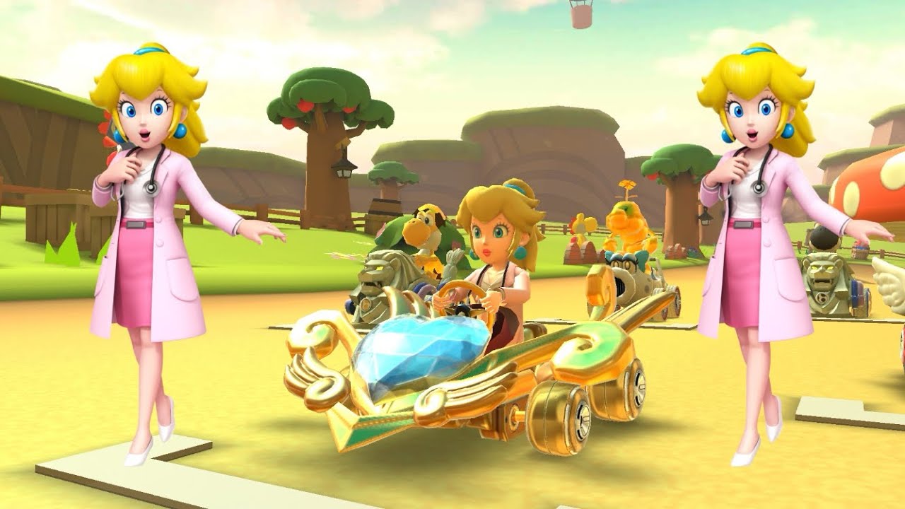💖💊 Doctor Princess Peach 💖💊 in 🦖🥚 N64 Yoshi Valley T 🦖🥚 - Mario Kart ...