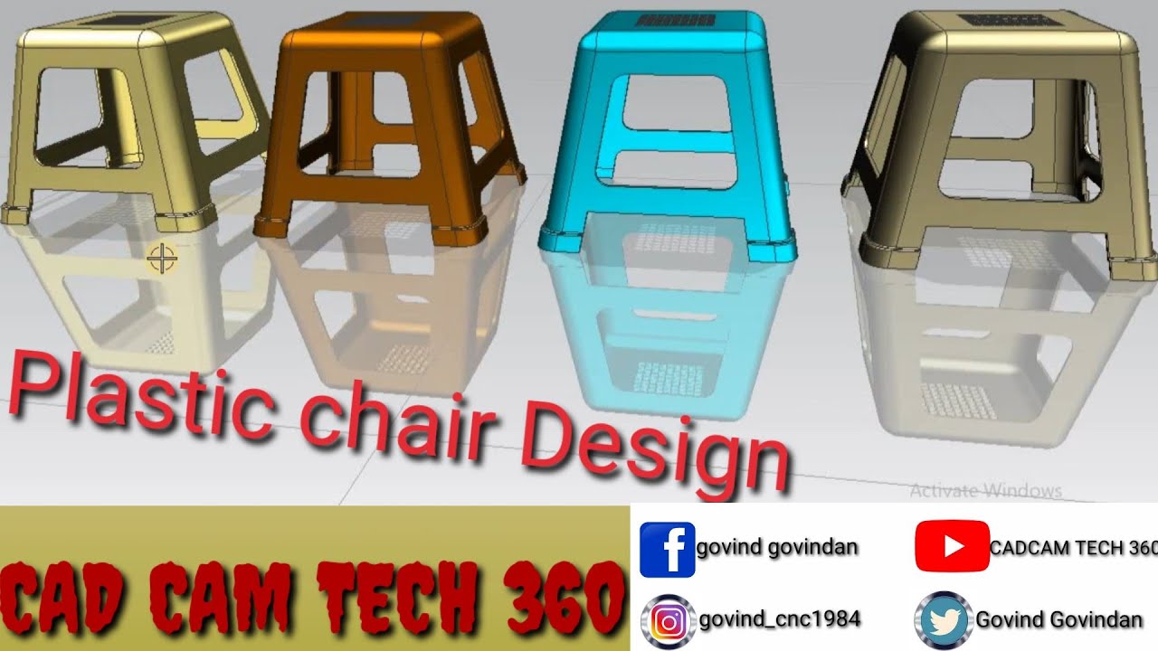 Plastic chair modal || chair design using NX || siemens chair modal ...