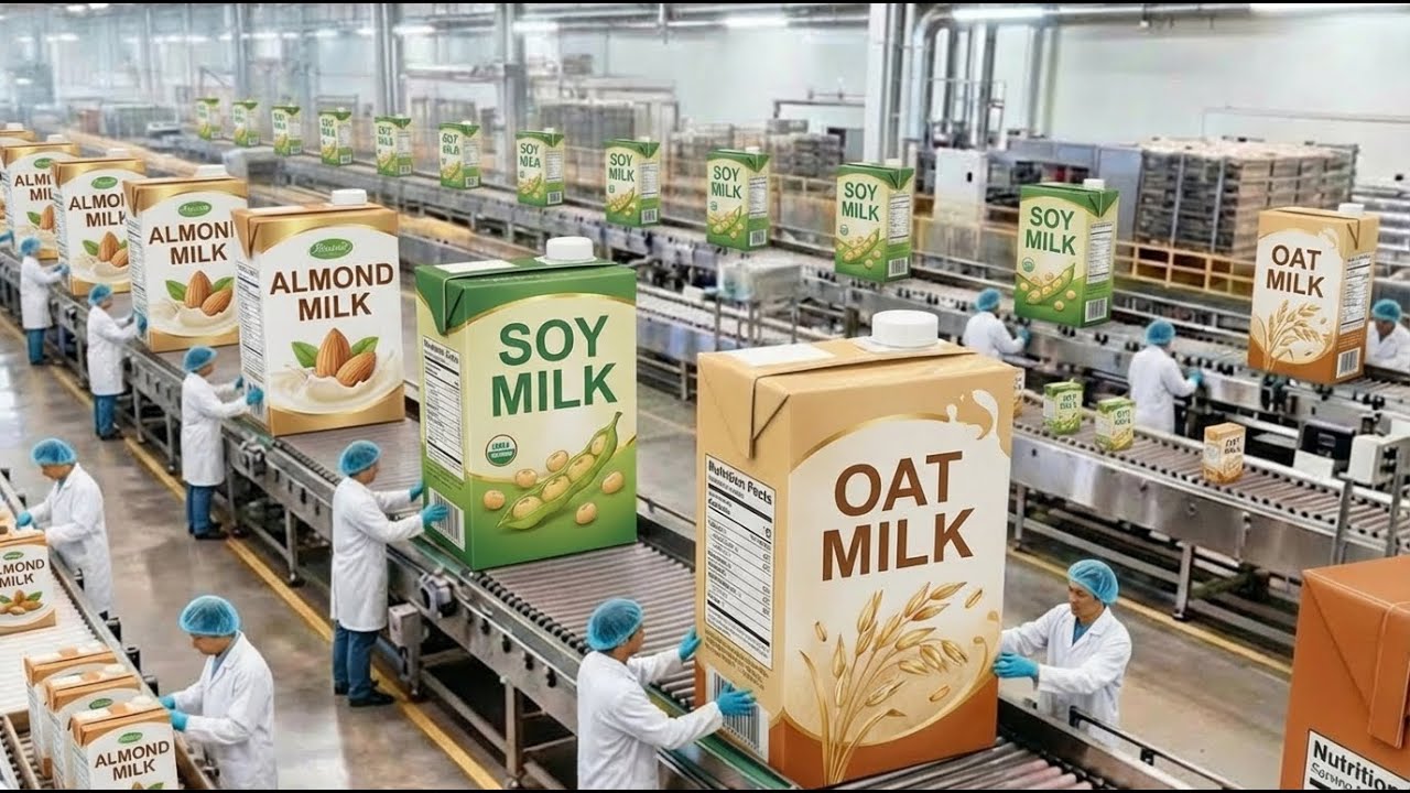 How Milk Is Made From Plants | Inside Almond, Soy & Oat Milk ...