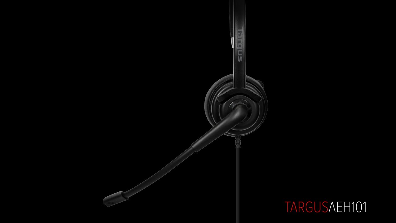 Targus Wired Mono Headset (AEH101TT) - YouTube