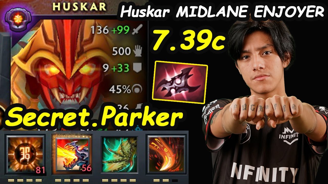 Secret Parker Huskar MIDLANE Enjoyer Dota 2 pro Gameplay 7.39c - YouTube