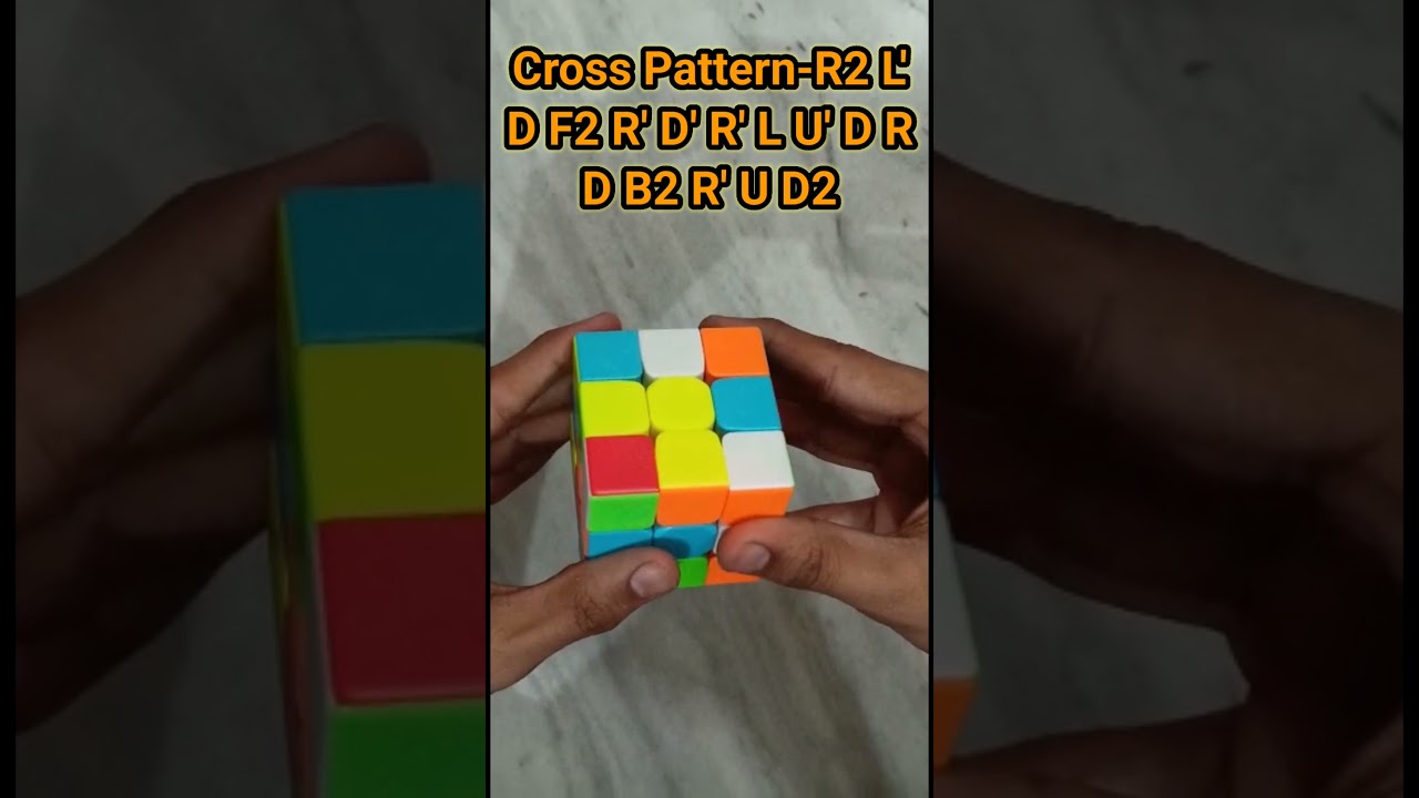 3x3 Rubik's Cube Cross Pattern#shorts - YouTube