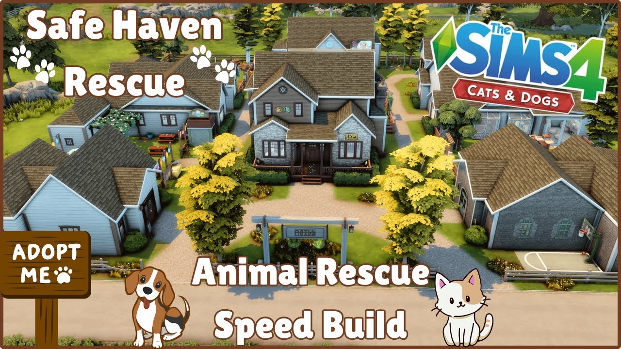 I Built ANOTHER FUNCTIONAL Animal Rescue Part 1/2 - The Sims 4 Speed ...