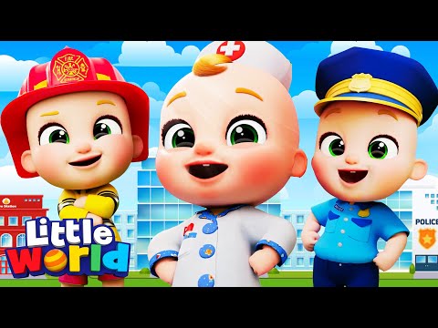 Doctor, Police And Fireman | Little World Kids Songs & Nursery Rhymes ...