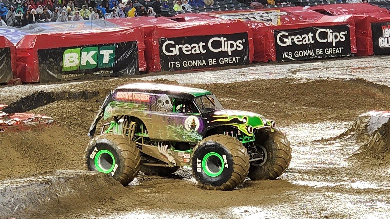 Monster Jam In The Rain - YouTube