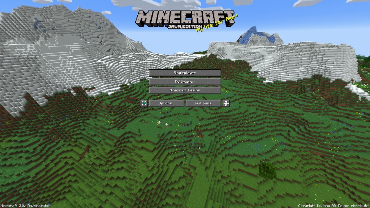 Minecraft 1.18 title screen concept 21w40a - YouTube