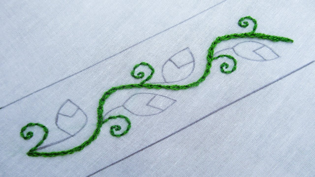 Latest border line embroidery design,border embroidery stitch,border ...