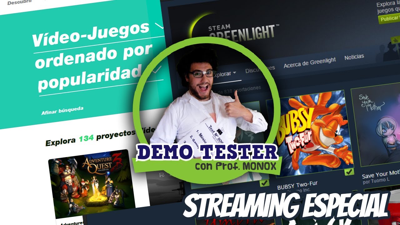 Demo Tester #11 - Especial en vivo y probando juegos - YouTube