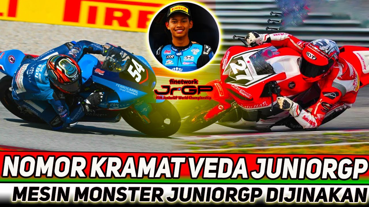 nomor keramat veda ega pratama juniorGP bukan 54 melainkan ini~red bull motogp,debut juniorGP ...