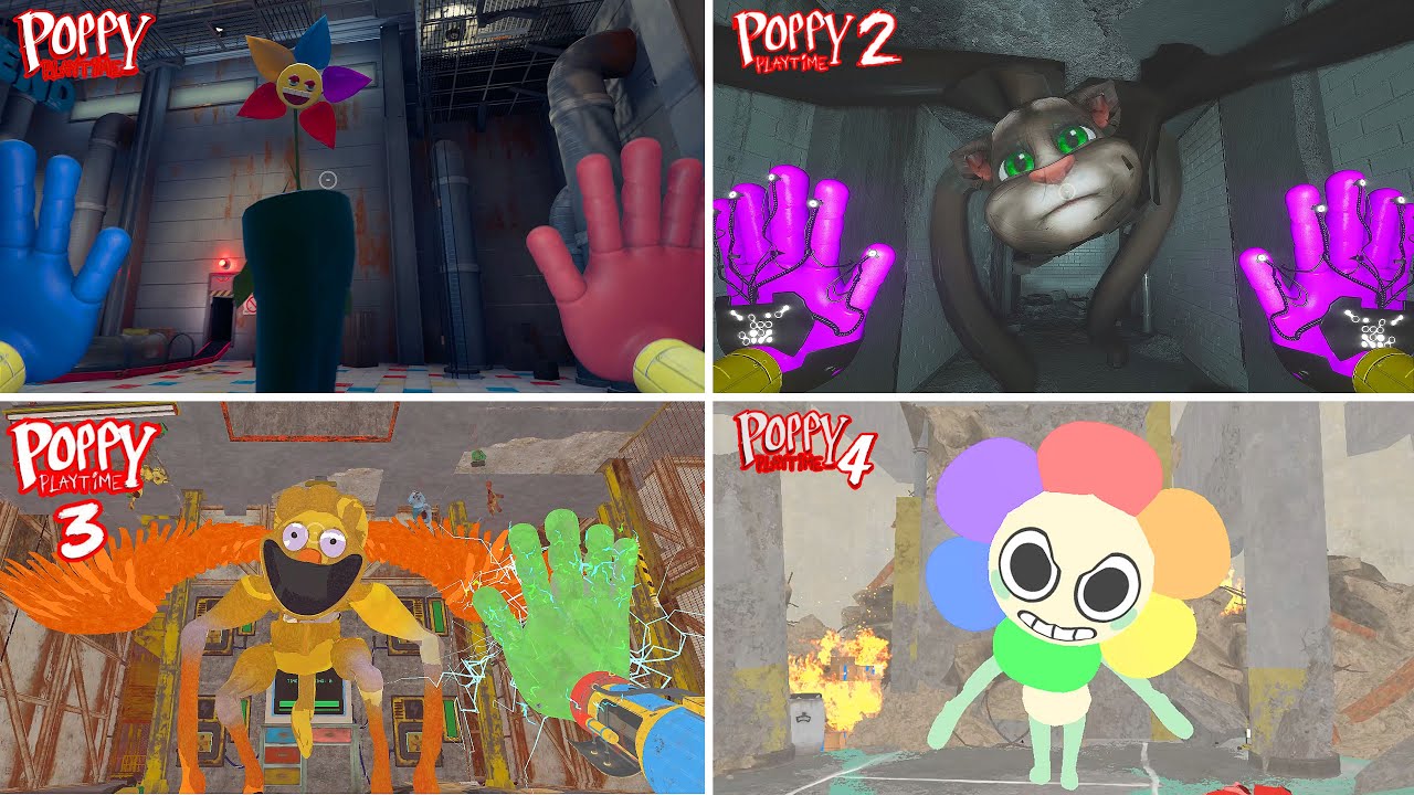 Poppy Playtime Chapters 1–4 Complete Walkthrough – All Bosses & Hidden ...