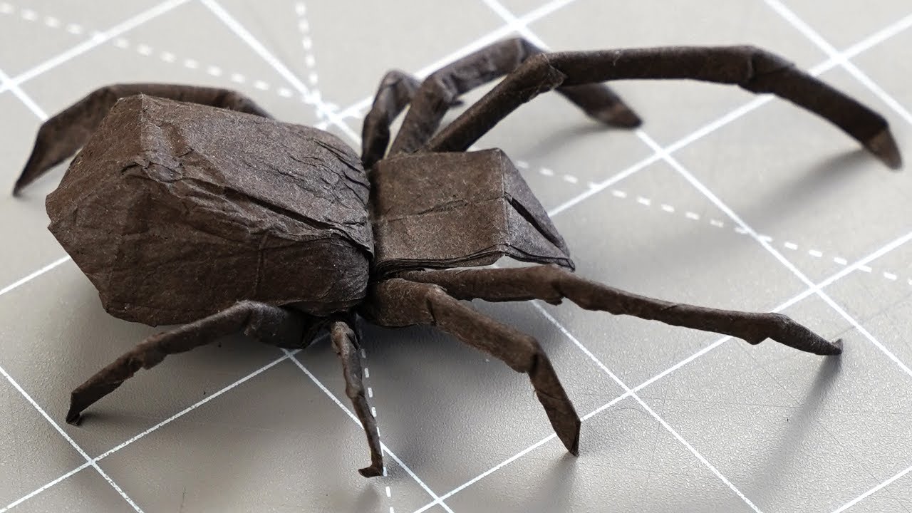 CRAZY Origami BROWN WIDOW !! - YouTube