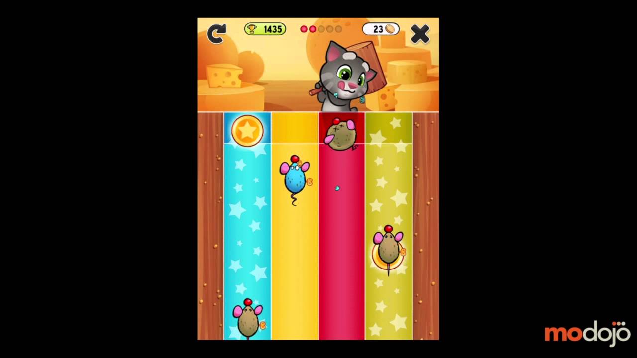 My Talking Tom (iPhone/iPad) Whack The Mice Minigame Pt. 2 - YouTube