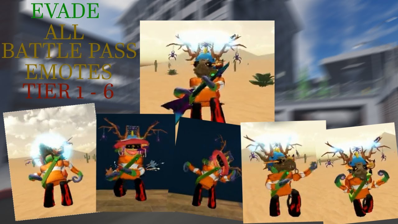 Evade all Halloween Battle Pass Emotes! (Tier 1 - 6) - YouTube