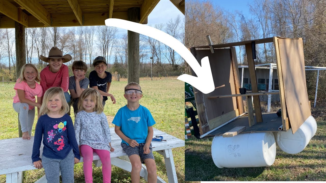Weekend Farm Projects with Friends AND Did The HOMEMADE RAFT Float ...