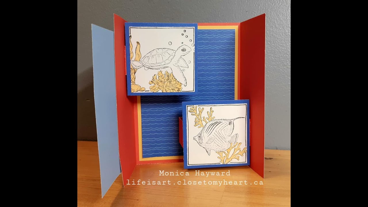 Life Is Art - Let's Create a Floating Gate Fold Card - YouTube