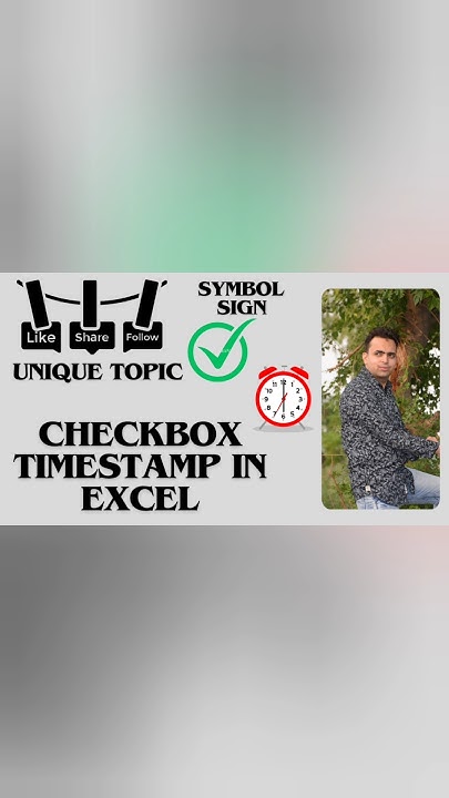 # CHECKBOX TIMESTAMP IN EXCEL - YouTube