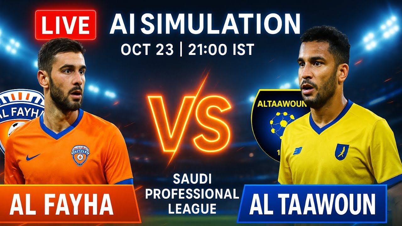 Al Fayha VS Al Taawoun 🔥 AI Simulation Match | Saudi Pro League ...