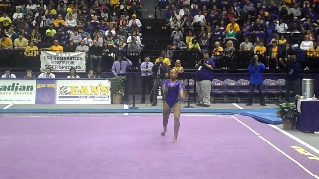 LSU Gymnast Maliah Mathis (Floor) 2-15-13 - YouTube