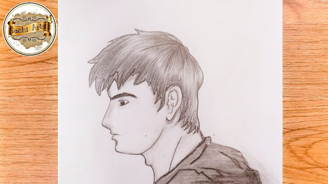 How to draw a boy || Side face view Drawing || step by step for ...