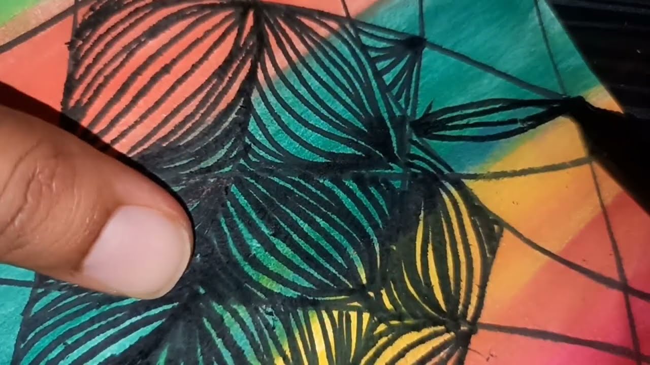 How to draw relaxing creative art | stress relief art activity| how to ...