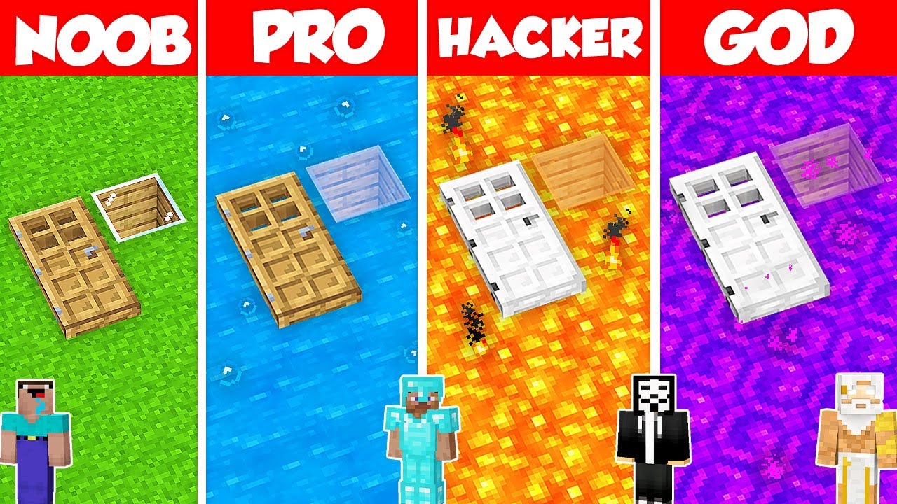 Safe Video - SECRET UNDERGROUND BASE BUILD CHALLENGE - Minecraft Battle: NOOB vs PRO vs HACKER ...