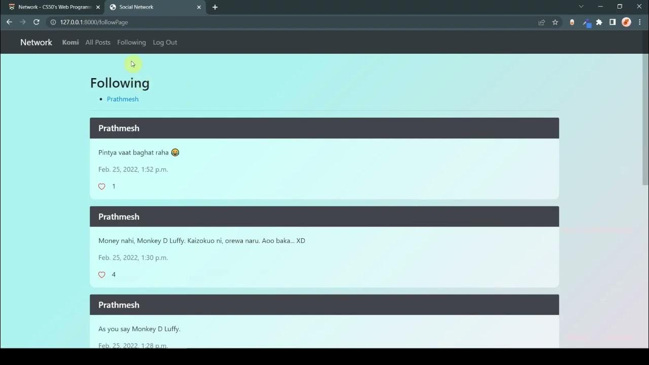 Project-4 Submission (CS50's Web Programming with Python and JavaScript) - YouTube