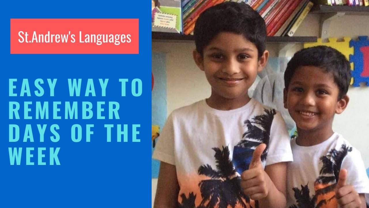 Easy Way to Remember Days of the Week - YouTube