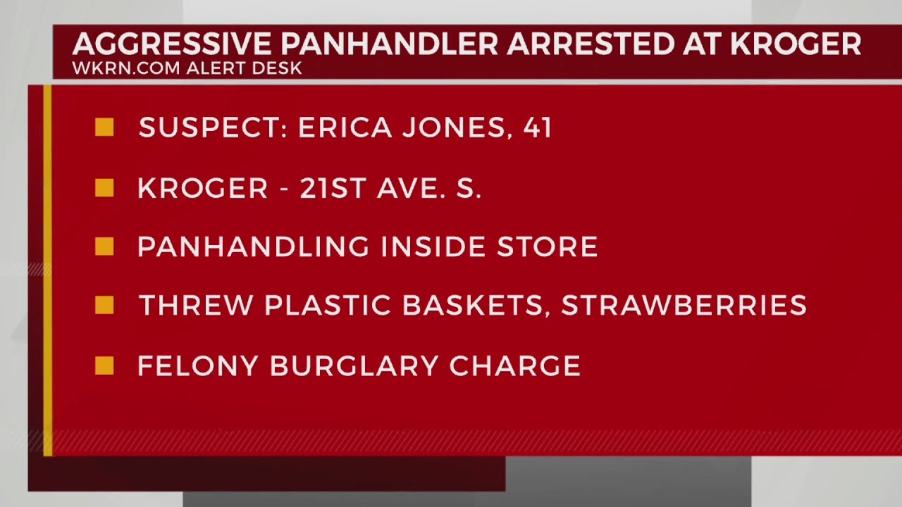 Aggressive panhandler arrested at Hillsboro Village Kroger - YouTube
