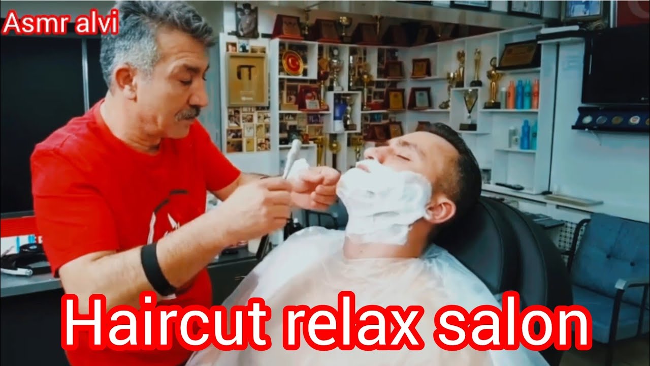 asmr relax clean shave protocol relax salon and haircut#asmr alvi - YouTube