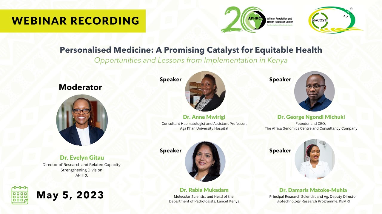 Webinar: Personalised Medicine - A Promising Catalyst for Equitable ...
