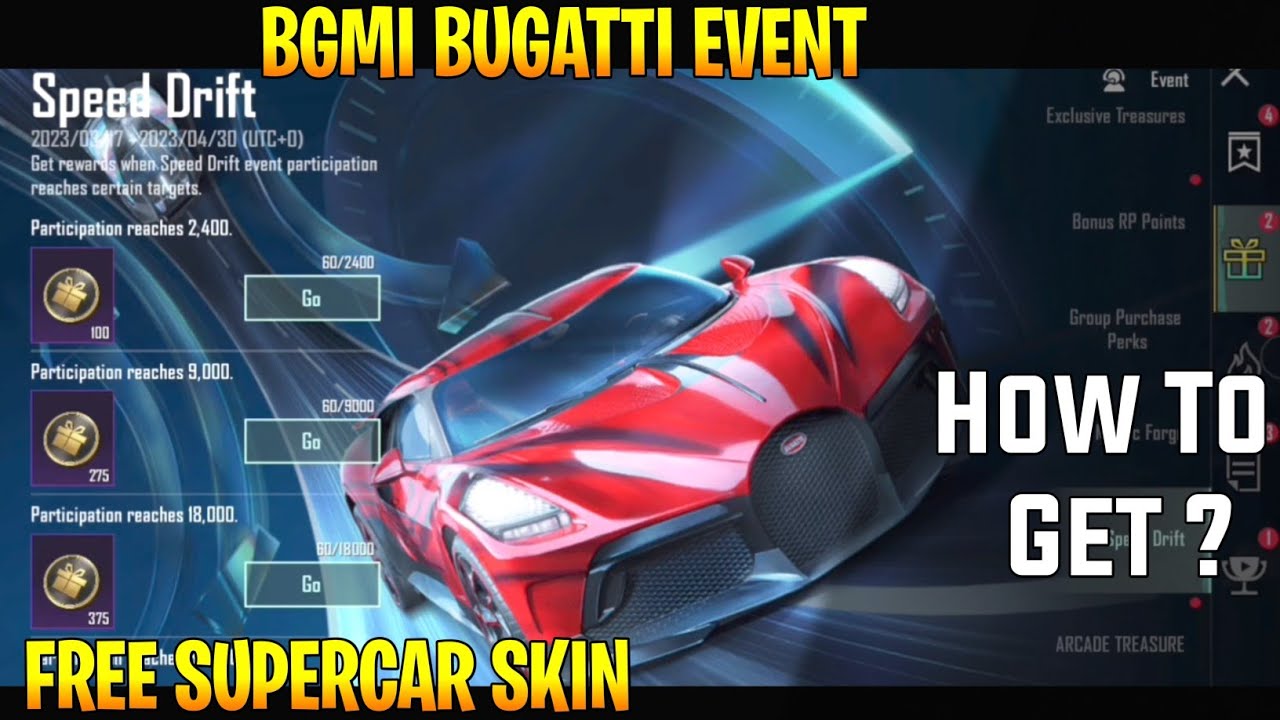 How To Get Free Bugatti Veyron Car Skin 😍 | Bugatti New Supercar Event ...