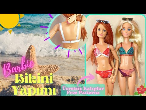Barbie Bikini Nasıl Yapılır | How to Make Barbie Swimsuit | Diy Barbie Summer Clothes