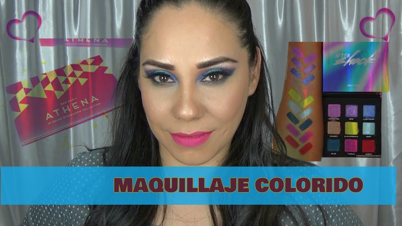 TUTORIAL/MAQUILLAJE DRAMATICO COLORIDO/MAQUILLAJE DE DIA - YouTube