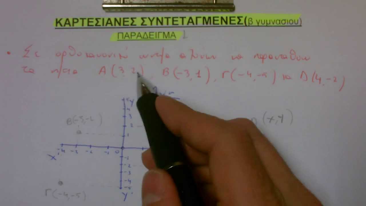 καρτεσιανες συντεταγμενες(παρ1) - YouTube