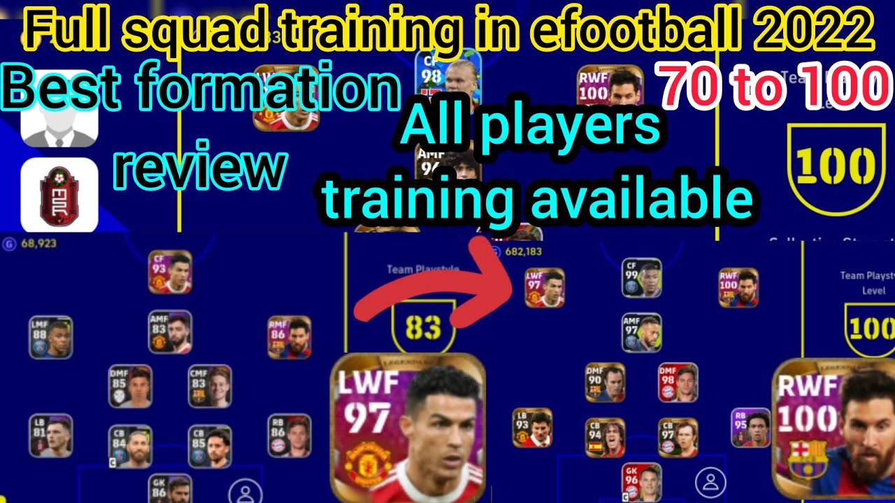 All formation review all players training full squad training manager ...