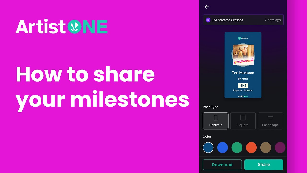 ArtistOne | How to Share Your Milestones - YouTube