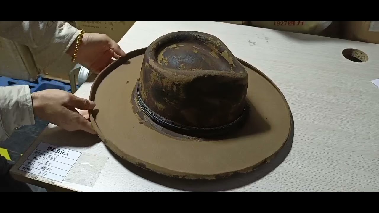 Vantage distressed wool felt hats - YouTube