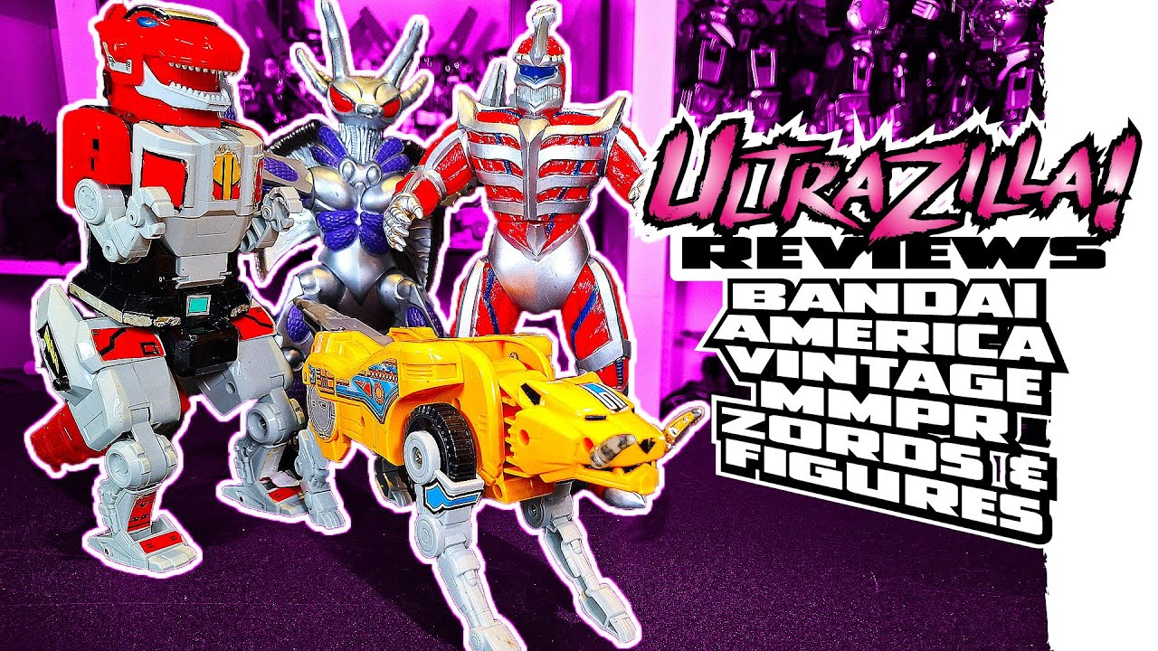 BANDAI AMERICA VINTAGE MMPR T-REX & SABERTOOTH TIGER ZORDS, LORD ZED ...