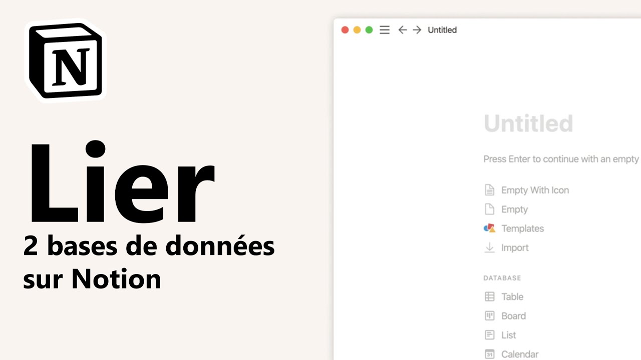 Comment lier 2 bases de données sur Notion ? (Tuto Notion) - YouTube